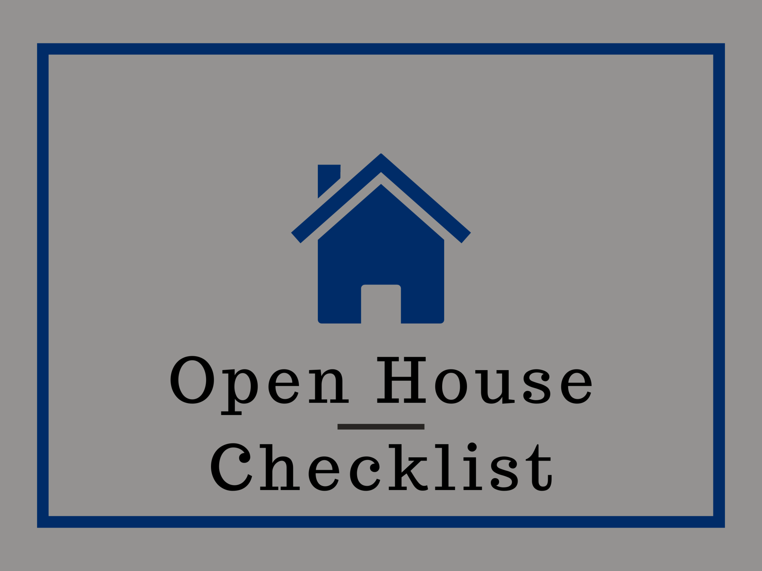 Open House Check List - New Directions Real Estate