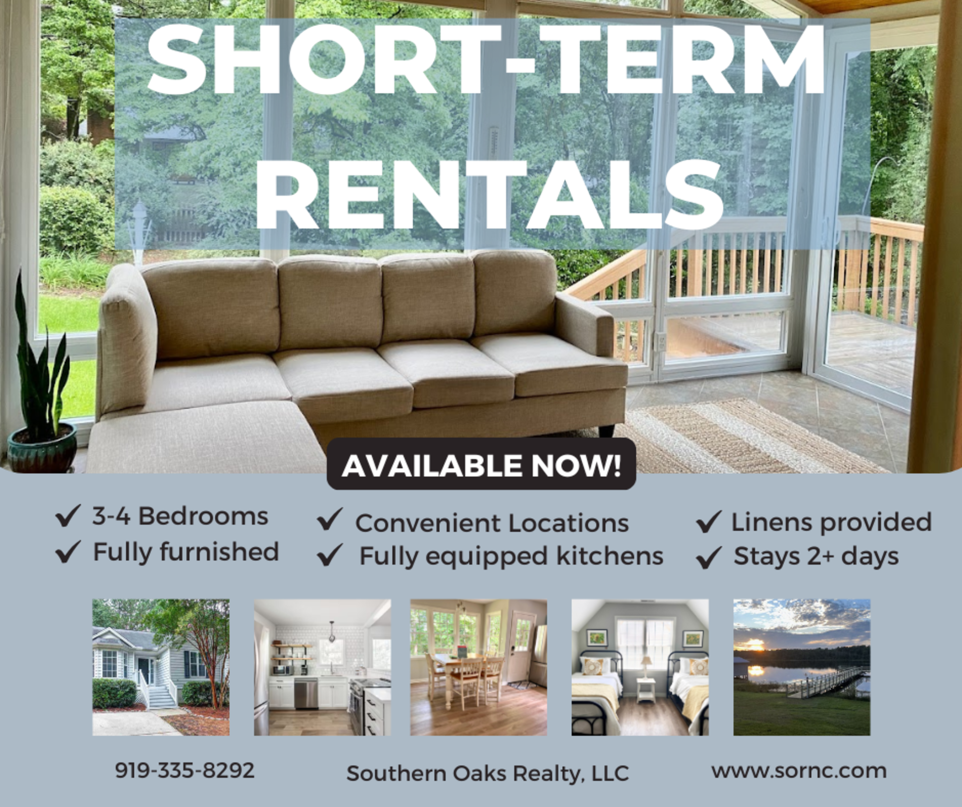 Long-Term and Short-Term Available Rentals - Agency Realtors