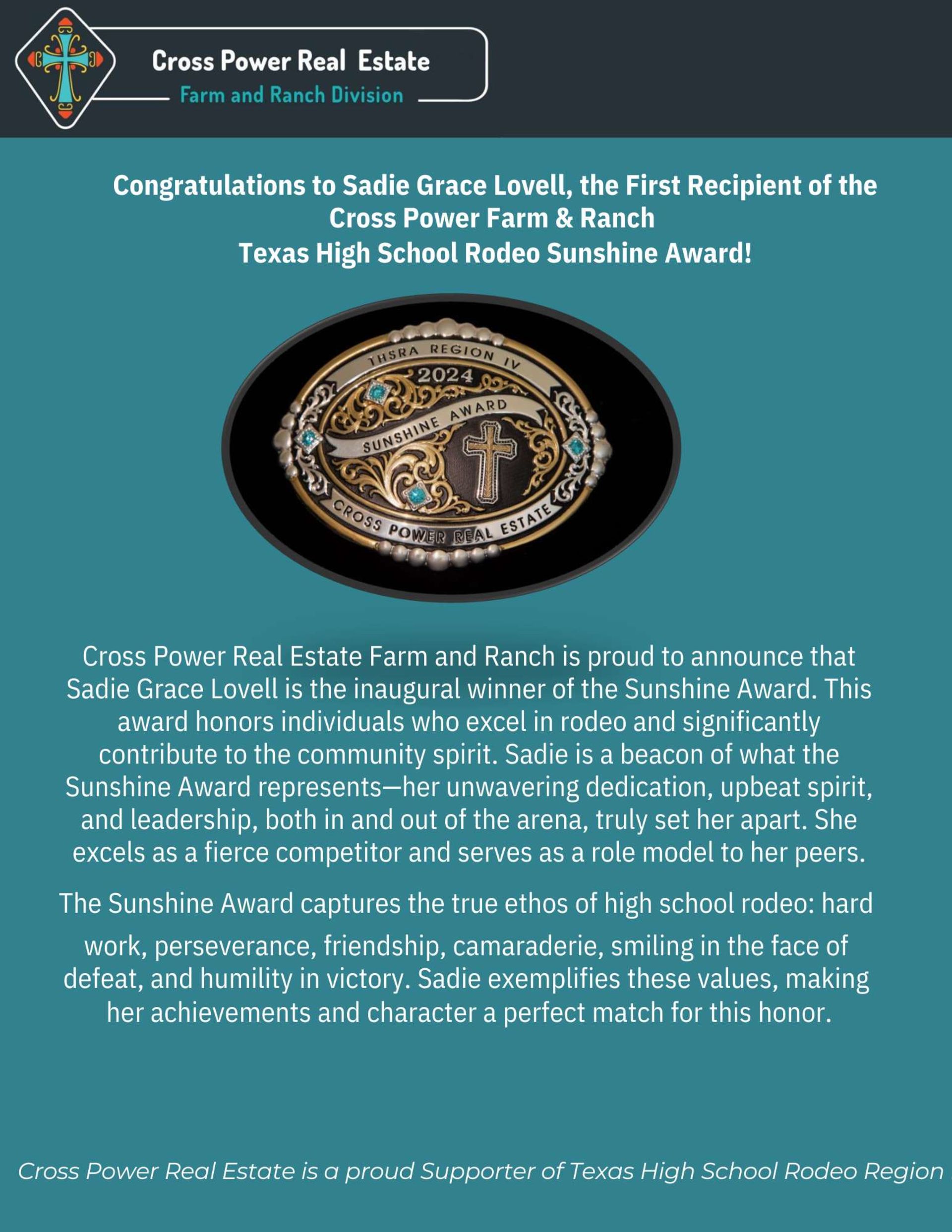Cross Power Sponsors THSRA IV Rodeo Buckle - Whether you’re looking for ...