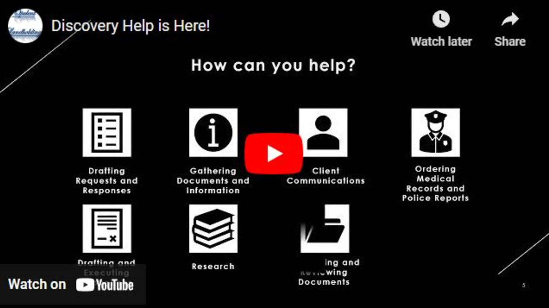 Discovery Help is Here! - Serving Attorneys, Serving the Public