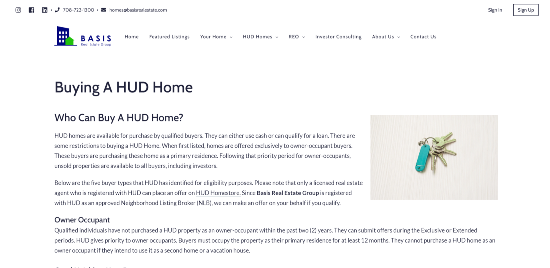 Basis Real Estate Group. Buying A HUD Home - Your premier real estate ...